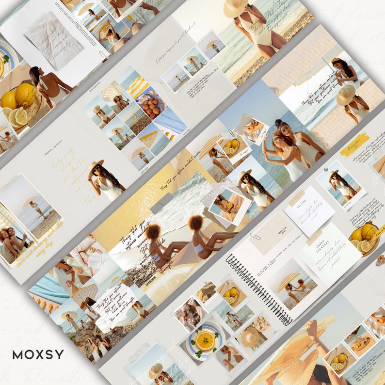 Scrapbook Instagram Carousel Template: 9 Seamless Canva PRO Posts (PDF ...