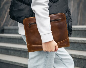 Personalized Leather Portfolio, Letter Size Organizer Folders, Leather ...