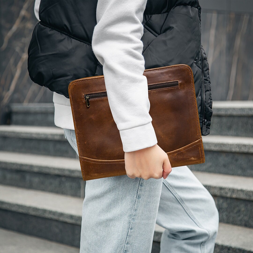 Personalized Leather Portfolio, Letter Size Organizer Folders, Leather ...