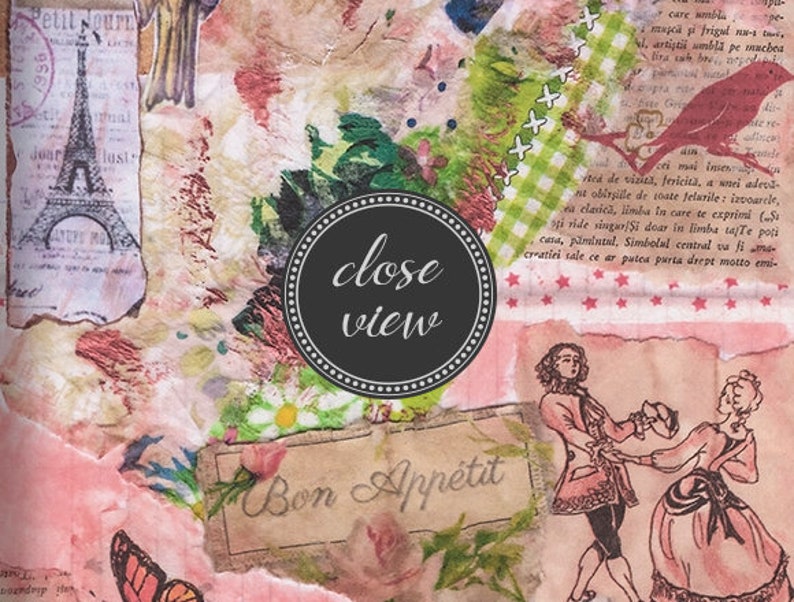 Romantic Collage Paper, Vintage Sheets, Junk Journal Kit Printable ...