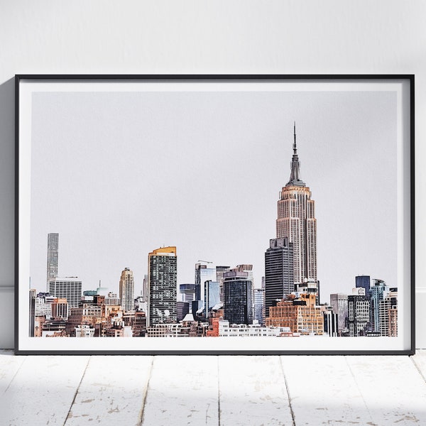 Drawing of Manhattan - Etsy
