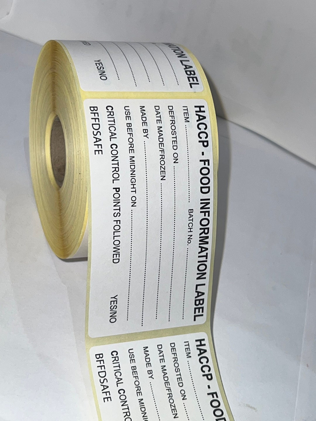 HACCP -food Information Label. - Etsy