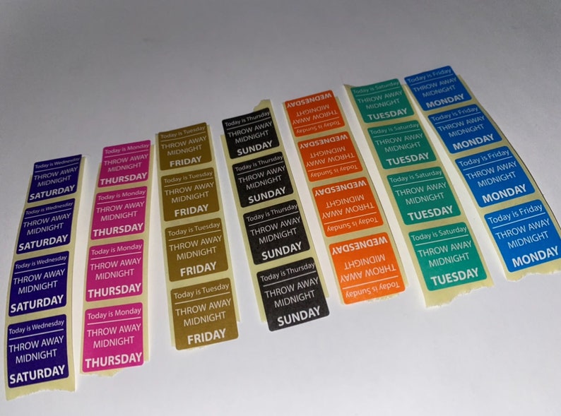 Day Dot Food Labels - Etsy UK