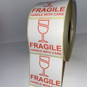 FRAGILE Hand With Care Labels. - Etsy UK
