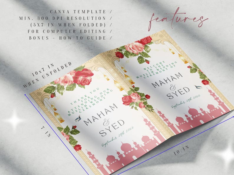 Muslim Wedding Program Guide Ceremony Islamic Wedding Program Muslim ...