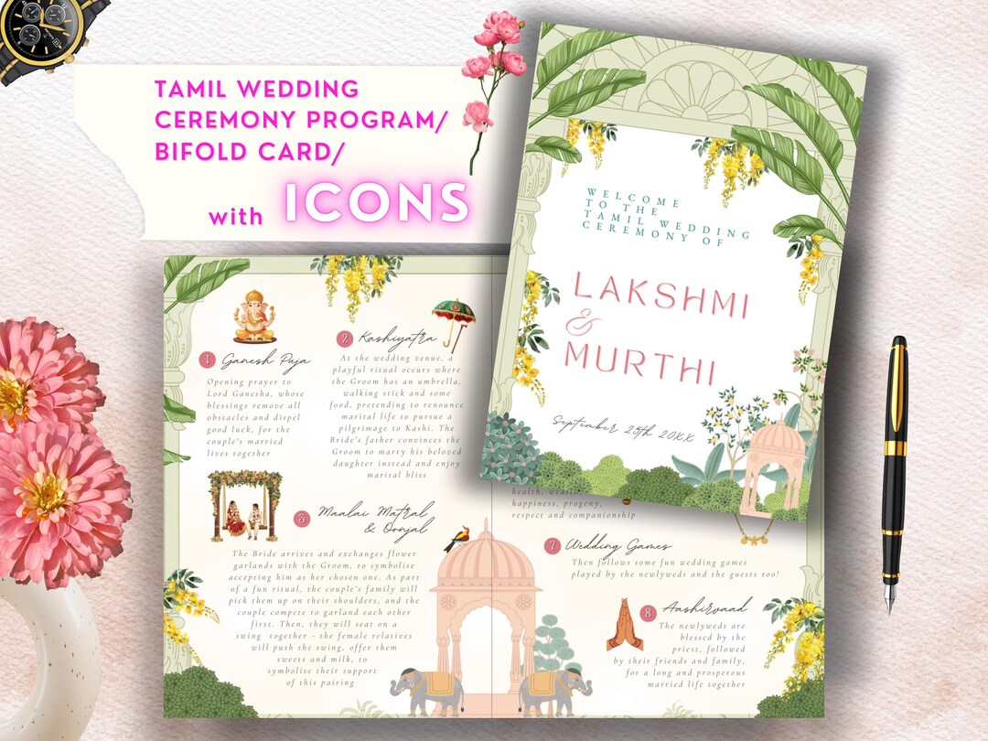 Tamil Wedding Program Guide Ceremony South Indian Wedding Program ...