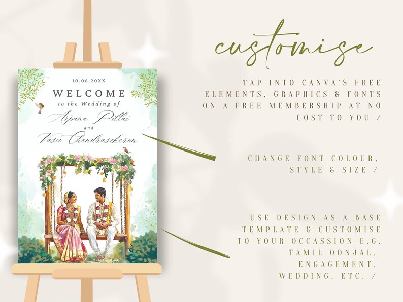 Tamil Welcome Sign South Indian Wedding Welcome Sign Indian Wedding ...