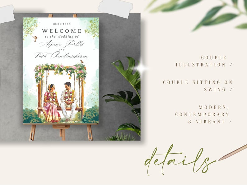 Tamil Welcome Sign South Indian Wedding Welcome Sign Indian Wedding ...