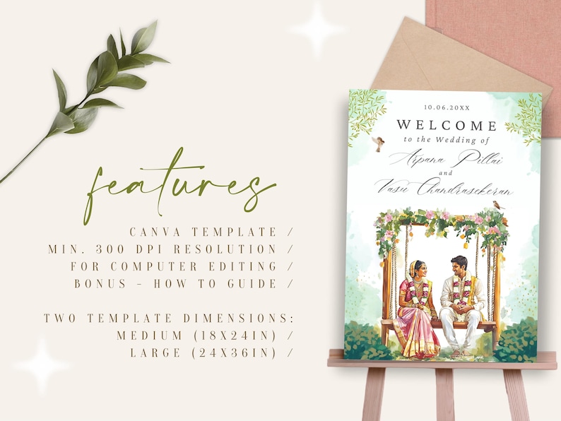 Tamil Welcome Sign South Indian Wedding Welcome Sign Indian Wedding ...