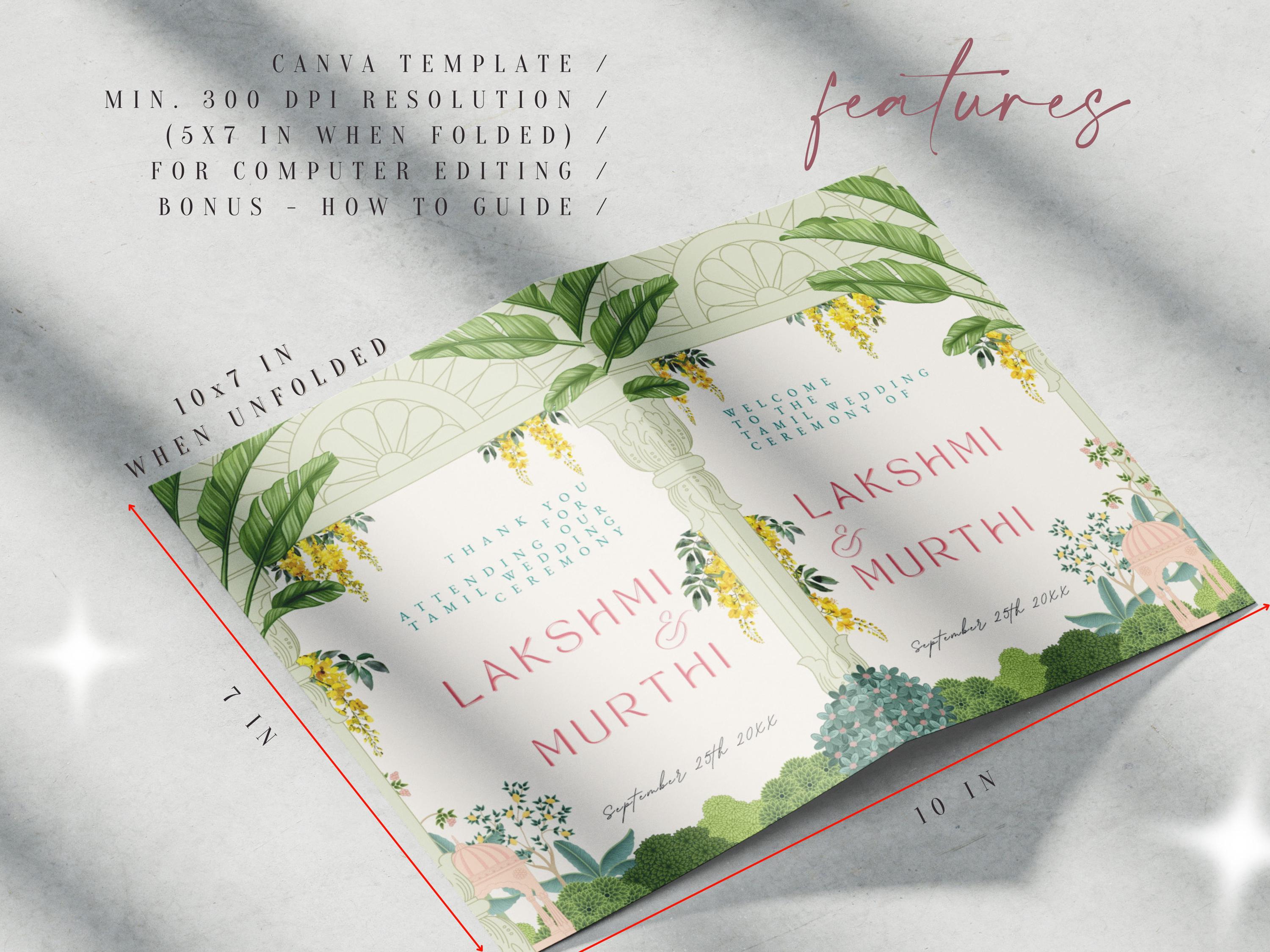 Tamil Wedding Program Guide Ceremony South Indian Wedding Program ...