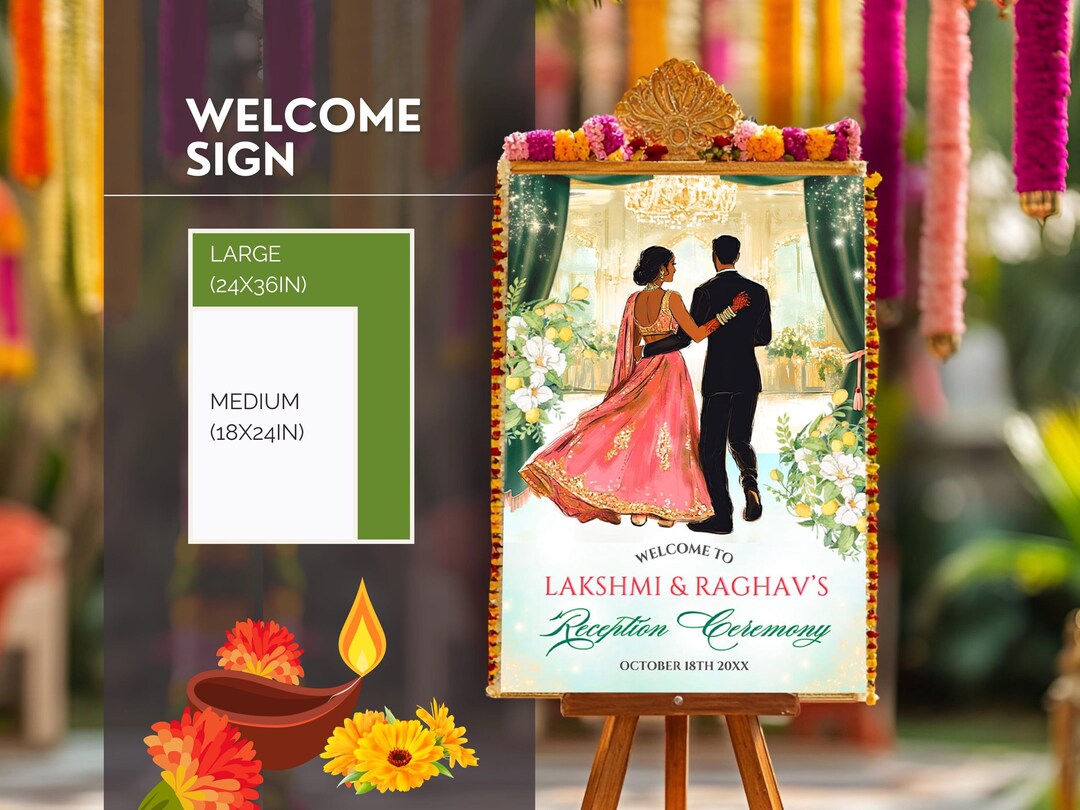 Tamil Welcome Sign South Indian Wedding Welcome Sign Indian Wedding ...