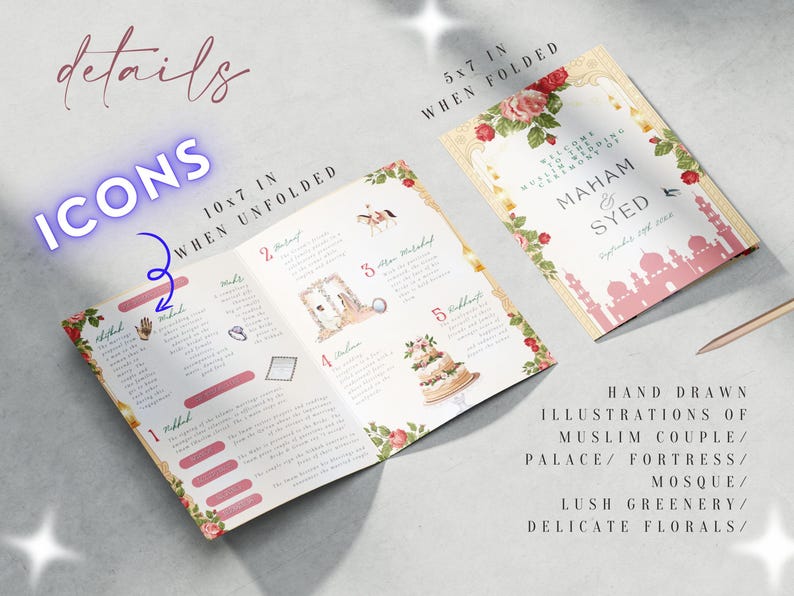 Muslim Wedding Program Guide Ceremony Islamic Wedding Program Muslim ...