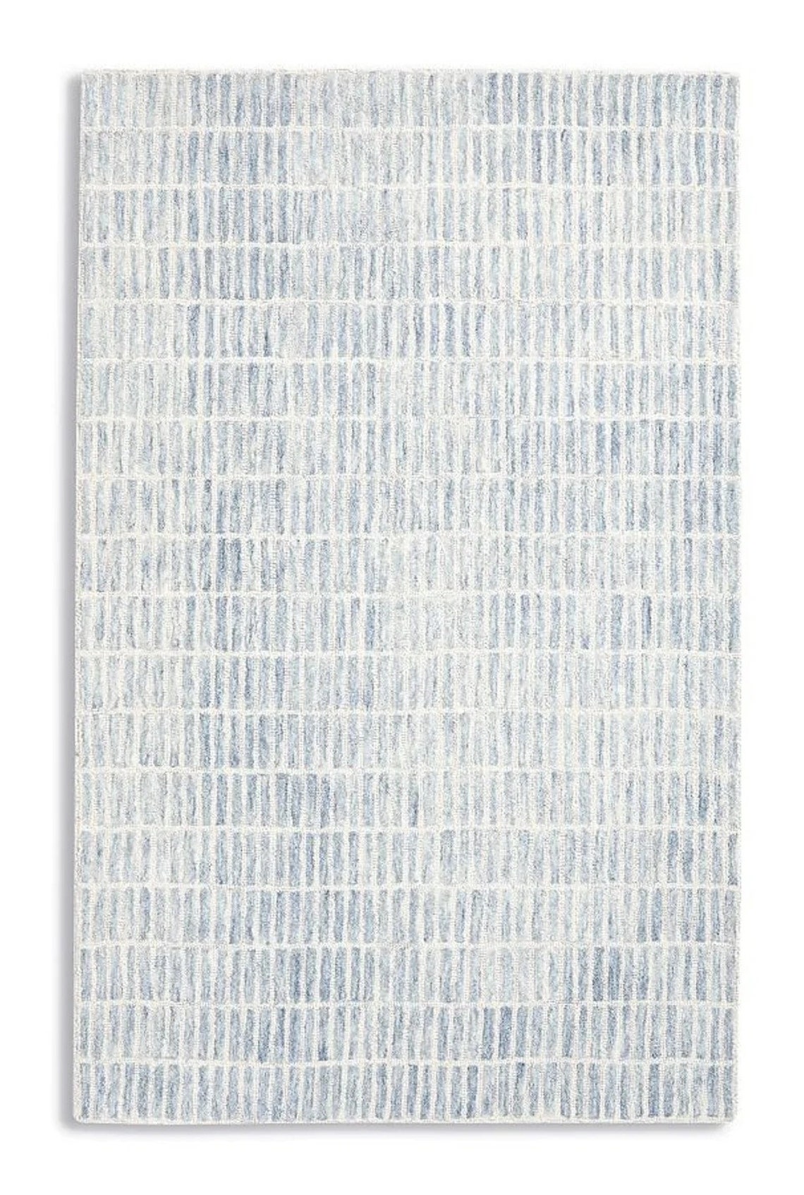 Brand New Hand Tufted Capitola Blue Self Bound Edges Rug Wool Area Rug ...