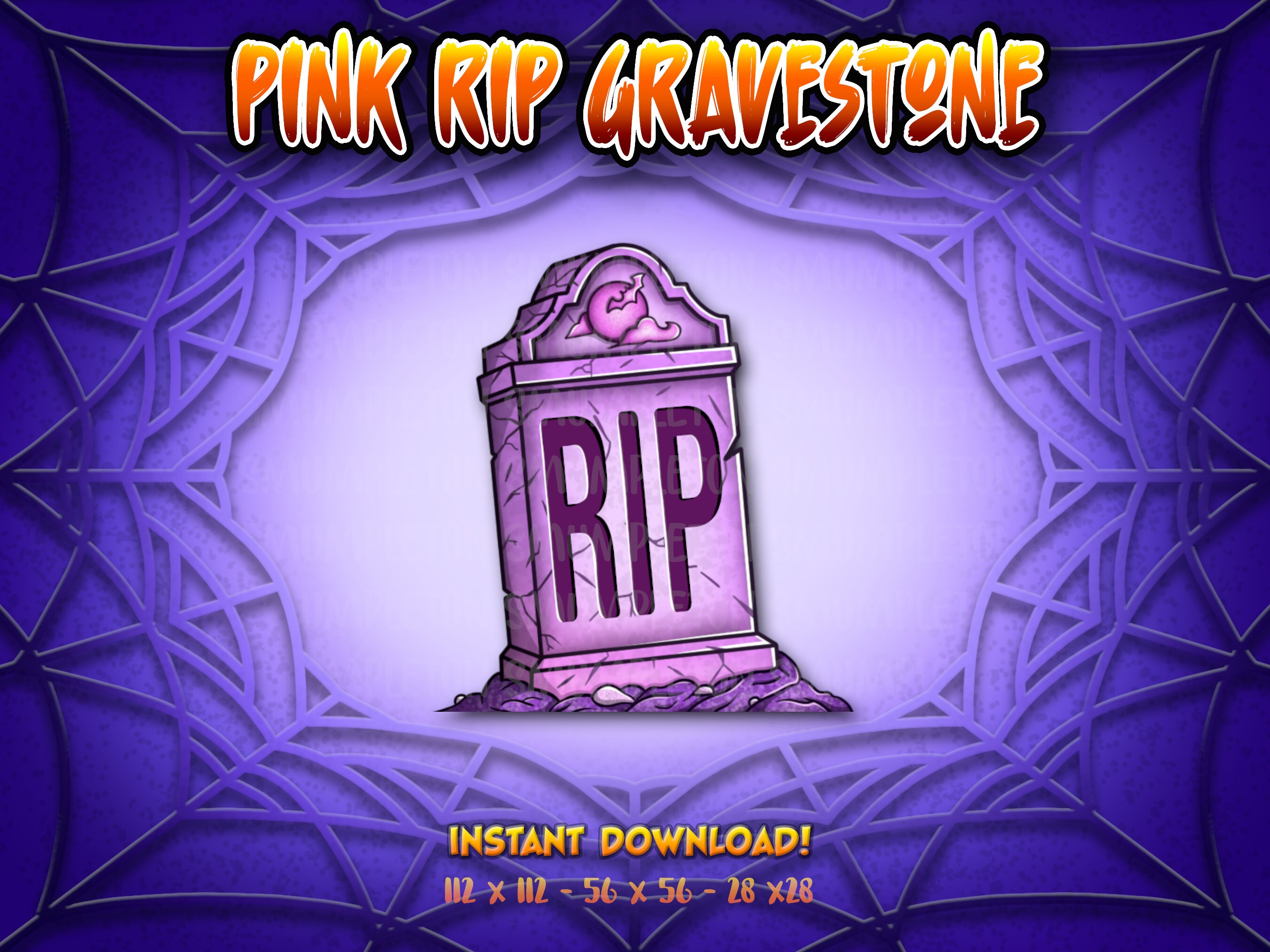 RIP Pink Gravestone Emote Twitch Emote - Etsy