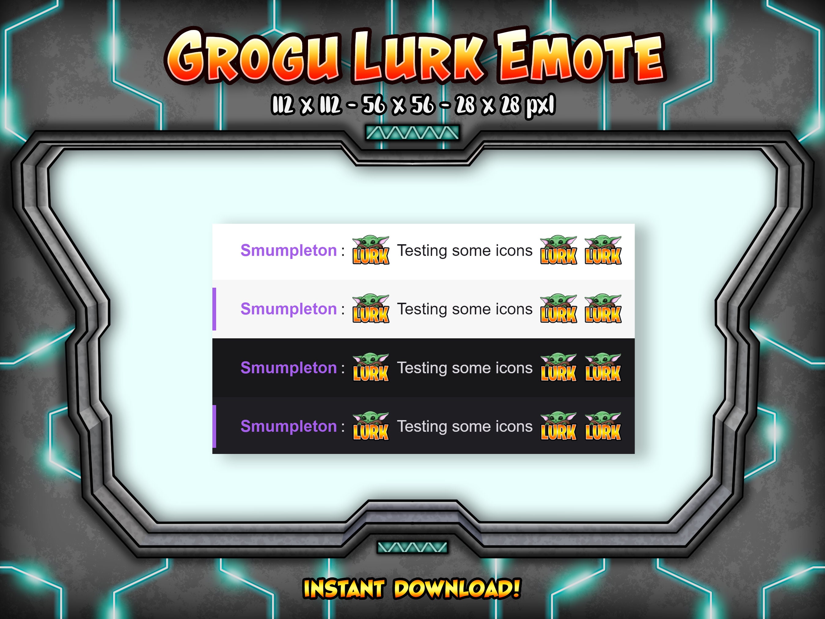 Grogu Lurk Twitch Emote - Etsy