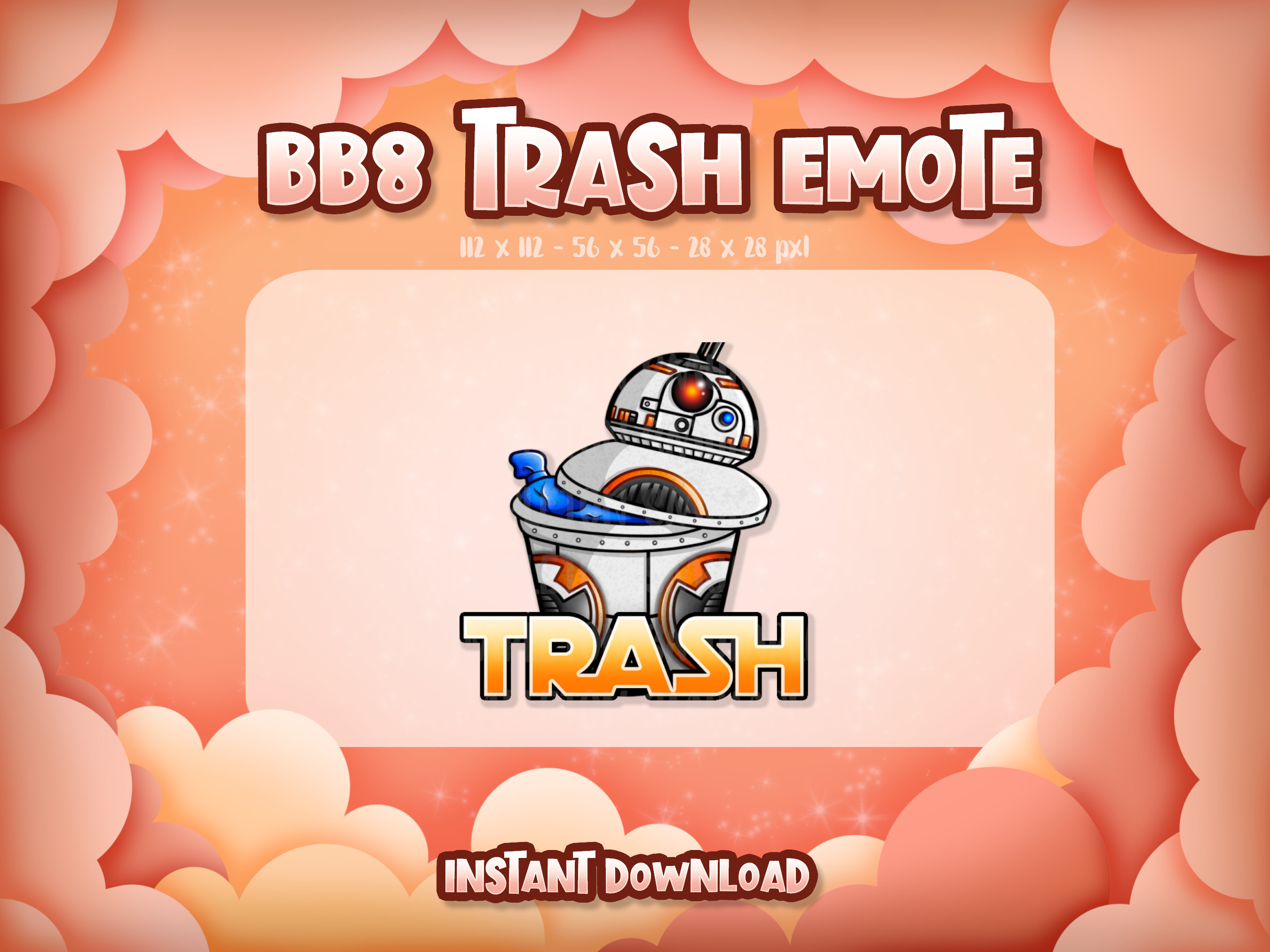 BB8 Trash Twitch Emote - Etsy