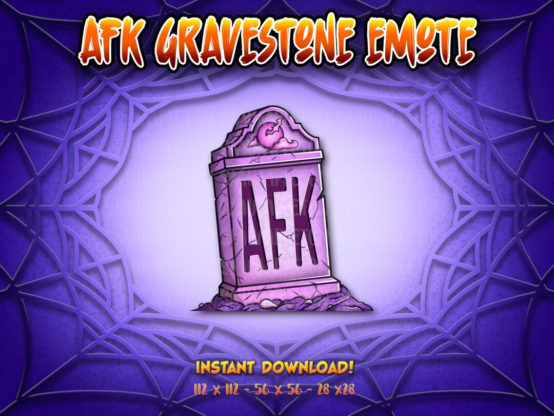 AFK Pink Gravestone Twitch Emote - Etsy
