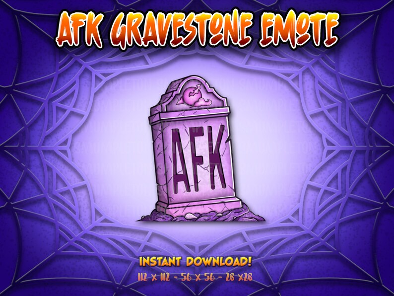 AFK Pink Gravestone Twitch Emote - Etsy