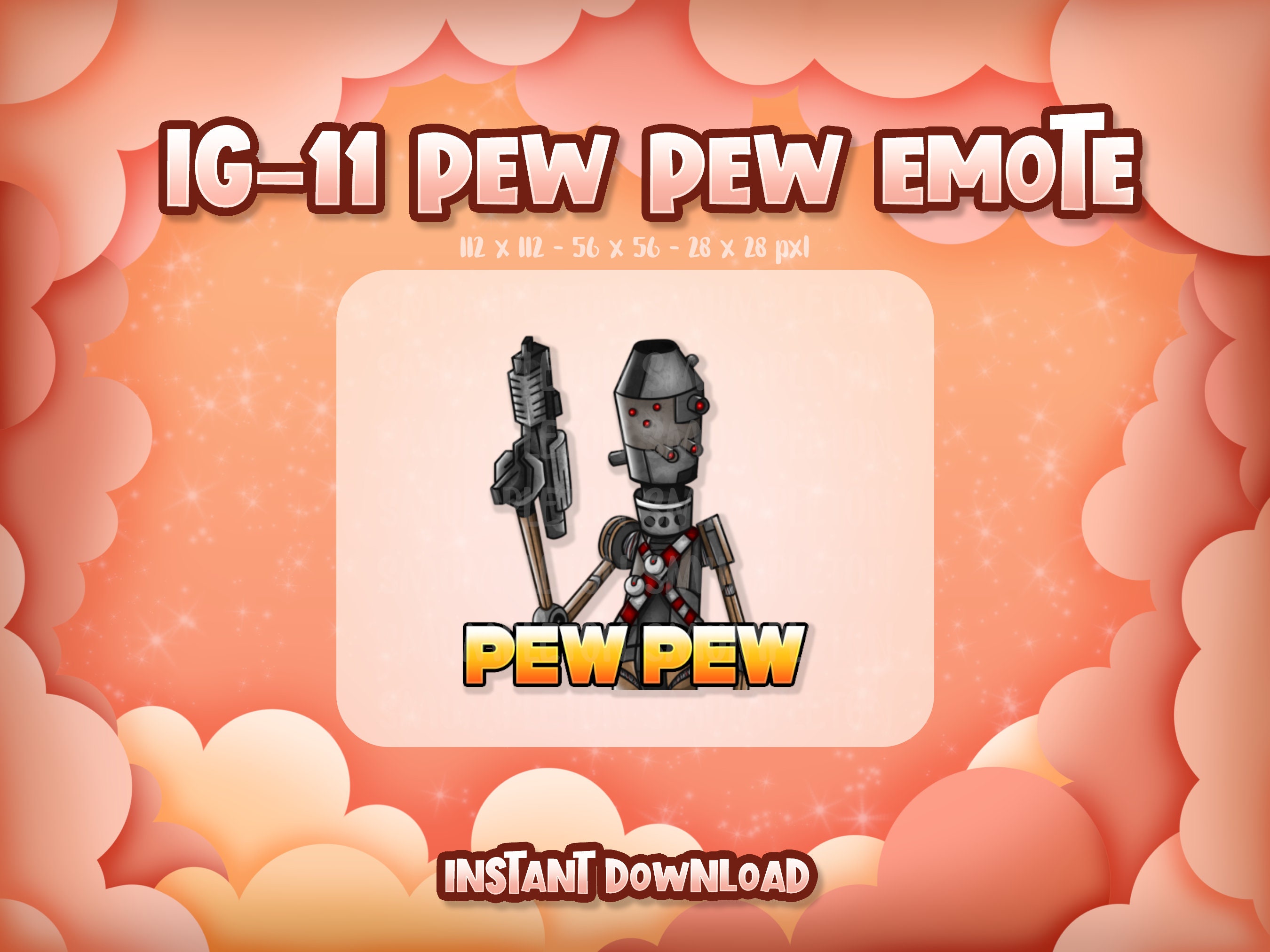 IG-11 Pew Pew Twitch Emote - Etsy