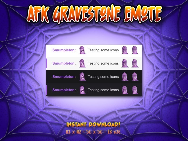 AFK Pink Gravestone Twitch Emote - Etsy