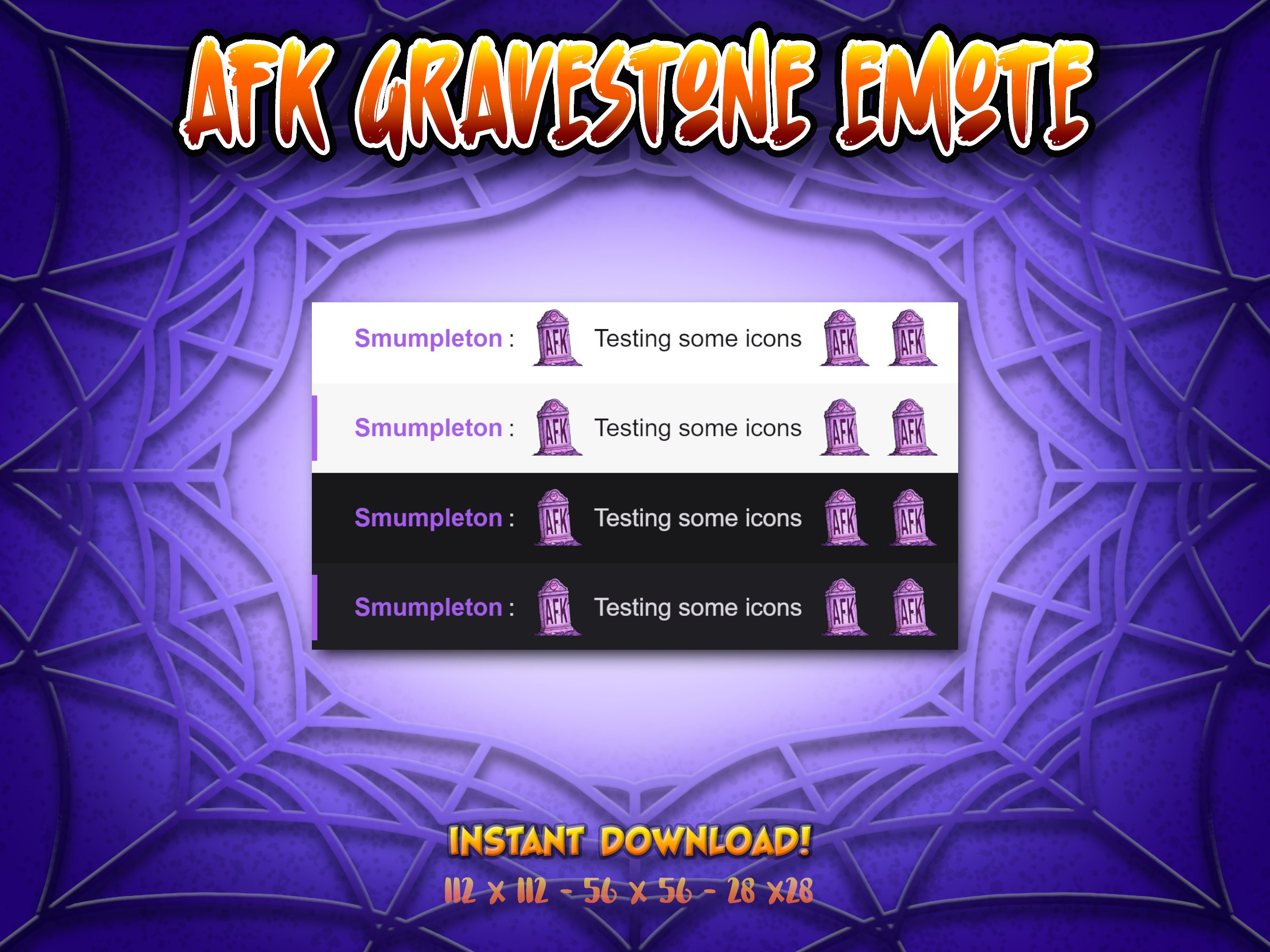 AFK Pink Gravestone Twitch Emote - Etsy