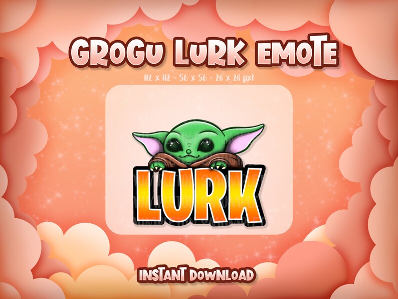 Grogu Lurk Twitch Emote - Etsy