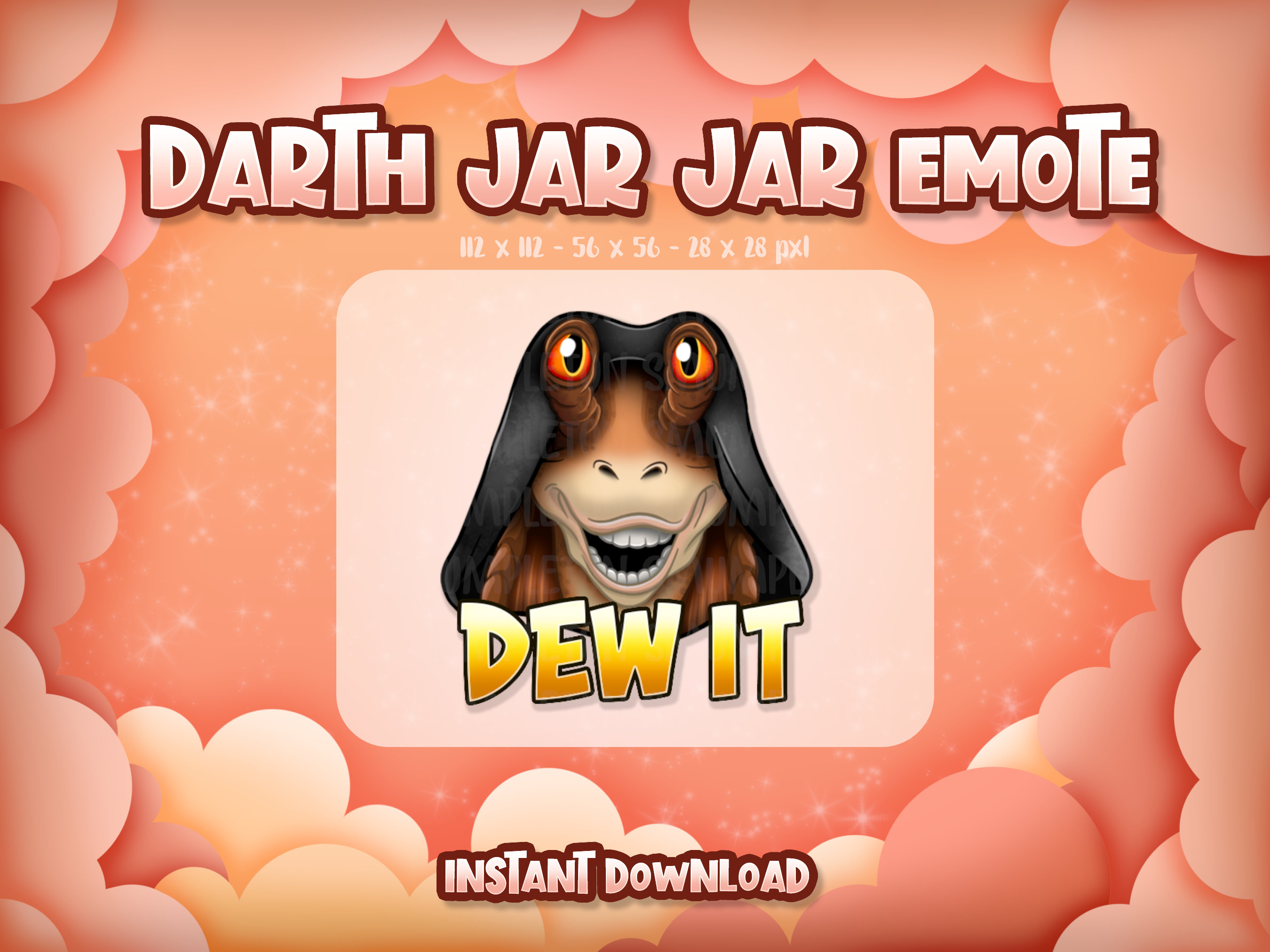 Darth Jar Jar 'dew It' Twitch Emote - Etsy