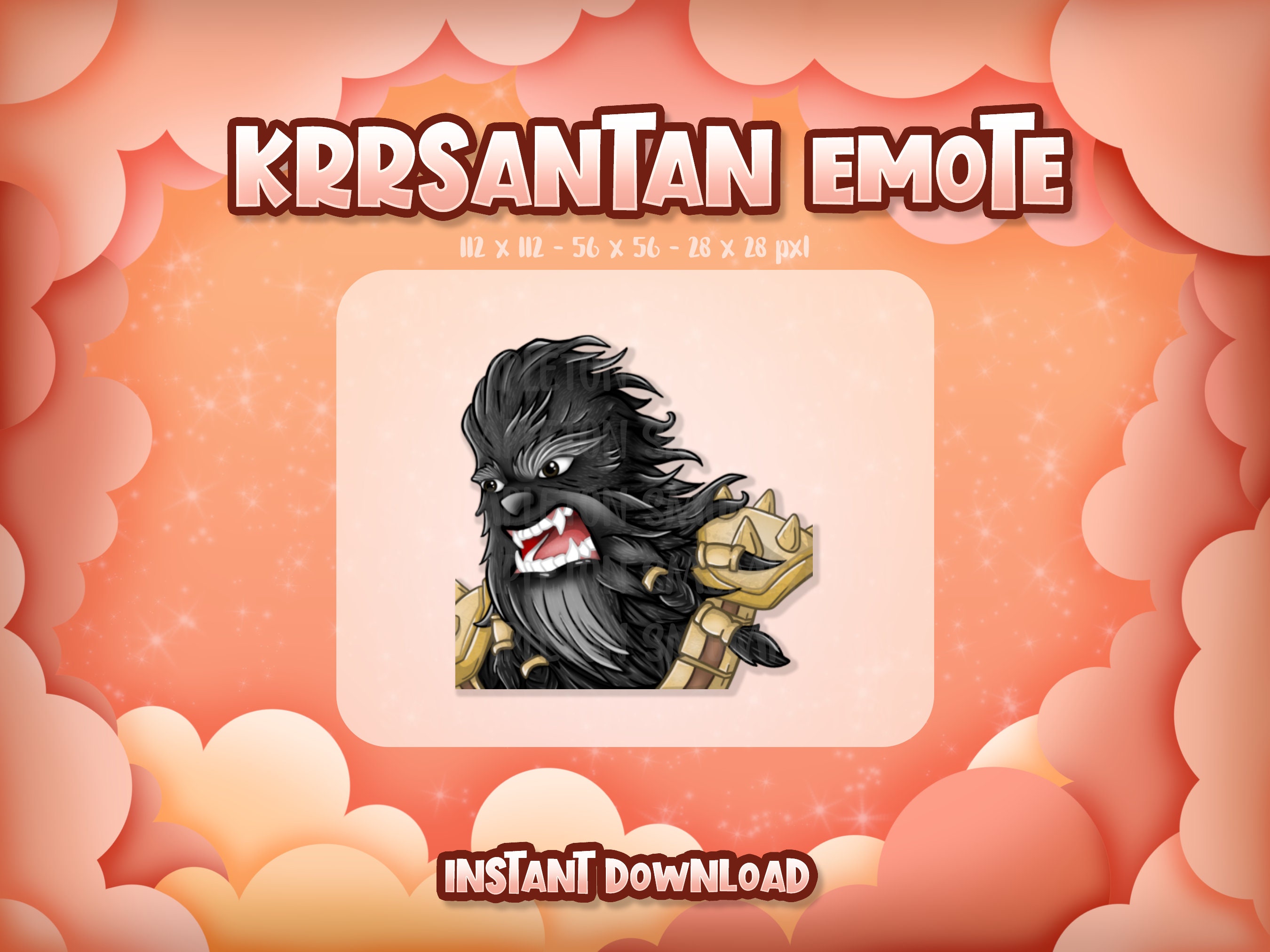 Black Krrsantan Twitch Emote blank - Etsy