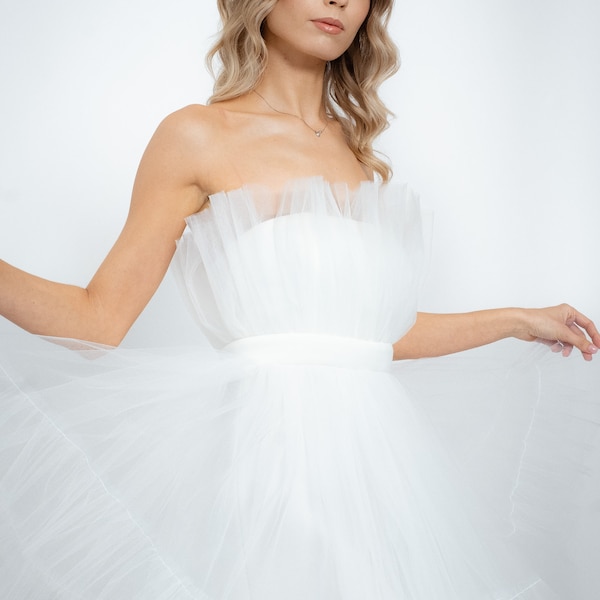 White Tulle Dress - Etsy