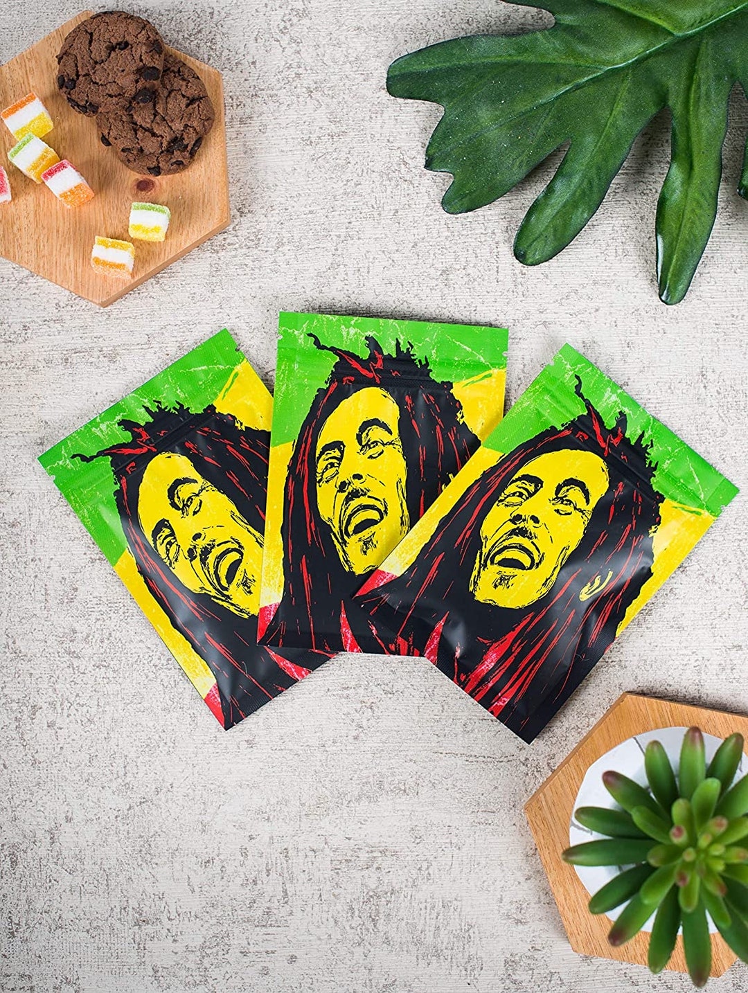 MARLEY 4.0 empty Mylar Zip Lock Design Packs Smell Proof Food Storage ...