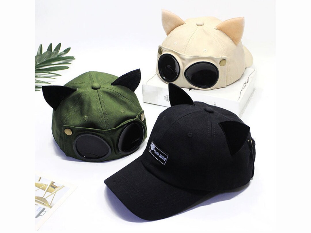 Unisex Cat Ear Brimless Cap,cotton Docket Hat,women Skull Hat,vintage ...