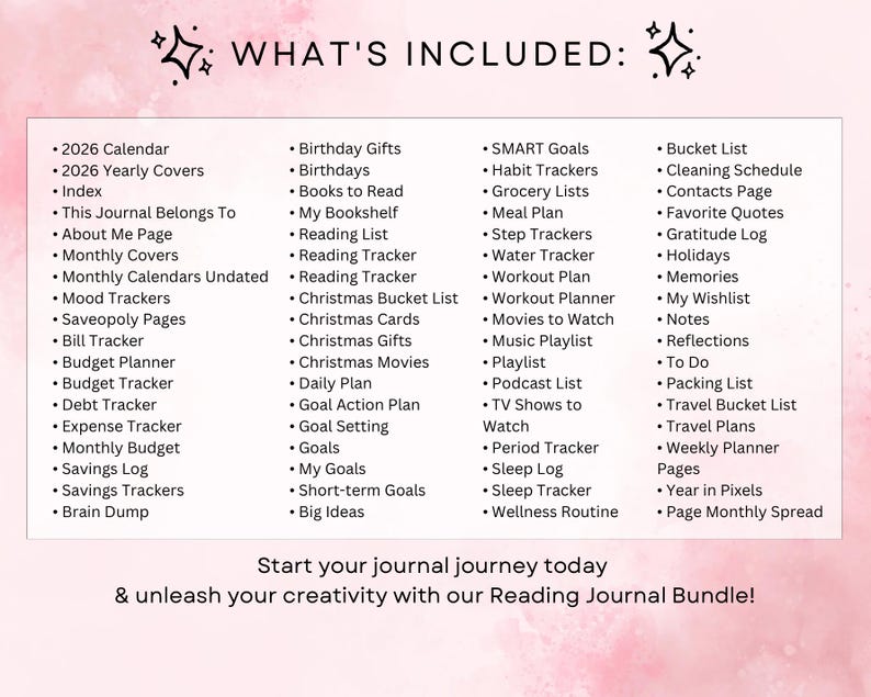 Printable Journal Pages, Bullet Bundle Journal, Premade Bujo Templates ...