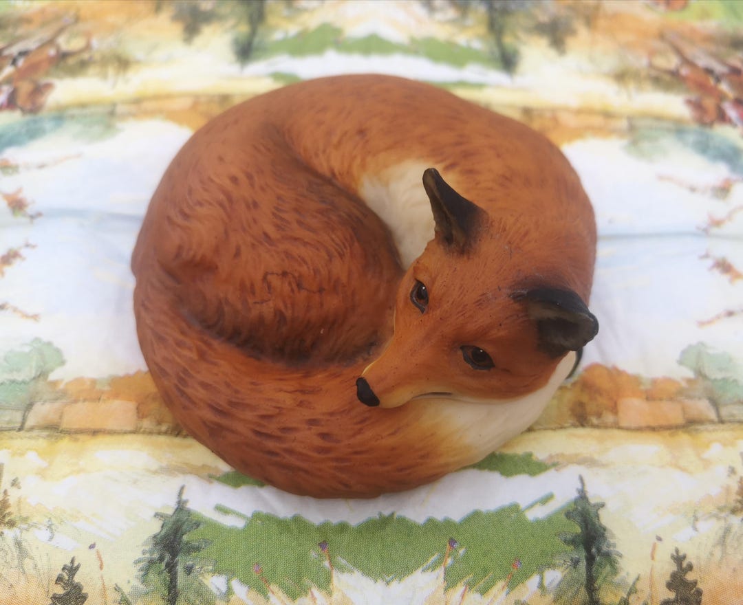 Vintage Aynsley Porcelain Curled Red Fox Matt Finish - Etsy