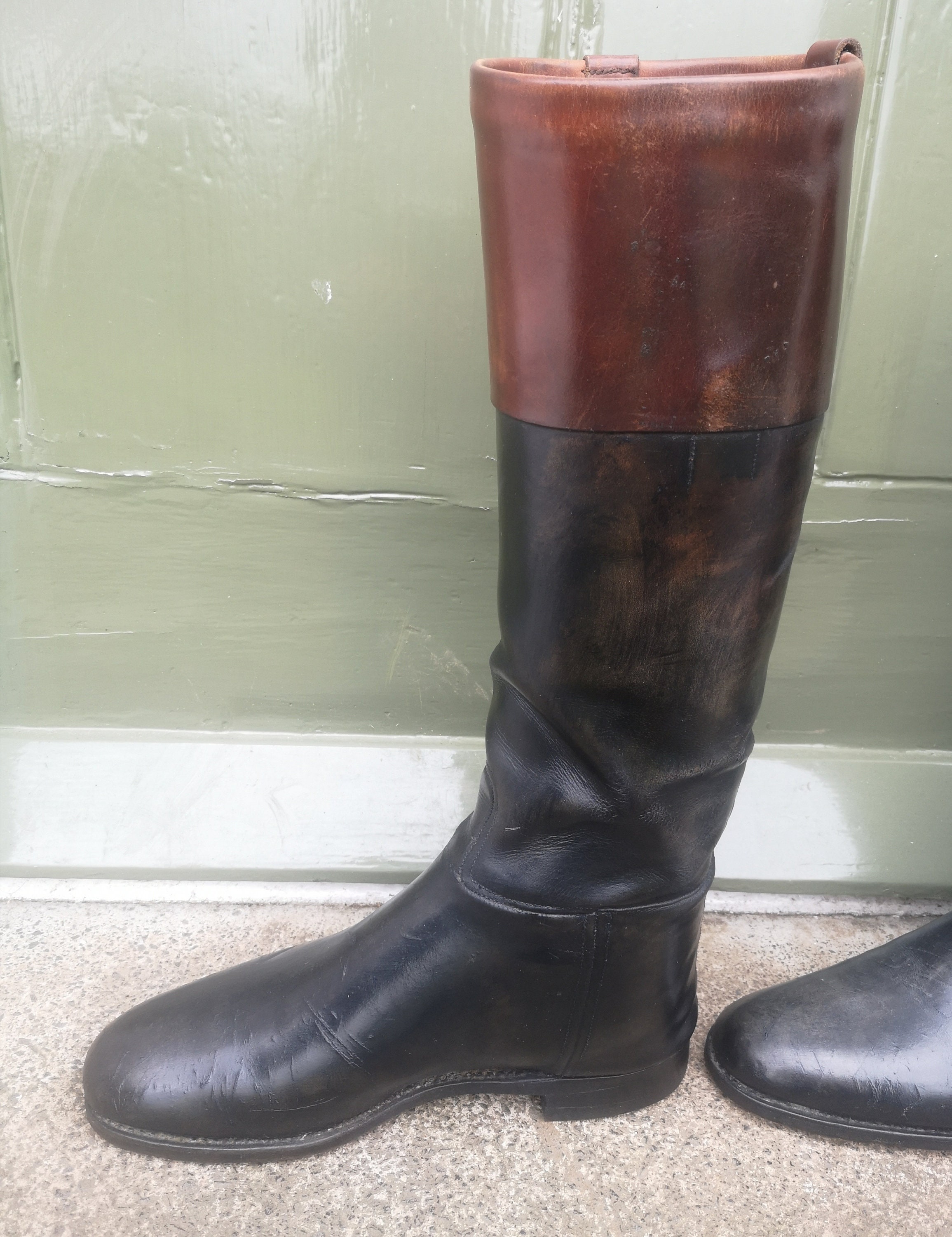 Pair of Bespoke Hunting Boots With Mahogany Tops Size Approx - Etsy