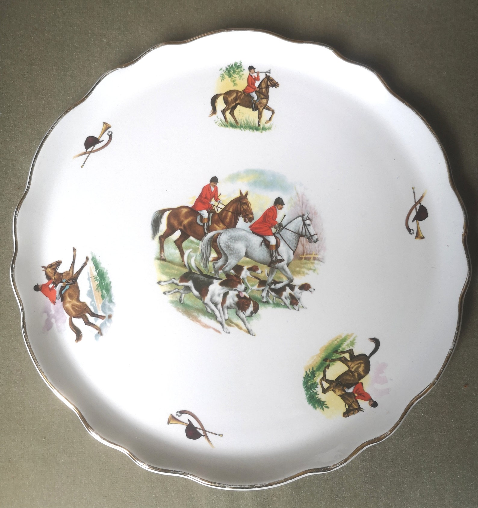 Old Foley Platter Printed With Fox Hunting Design by James Kent - Etsy