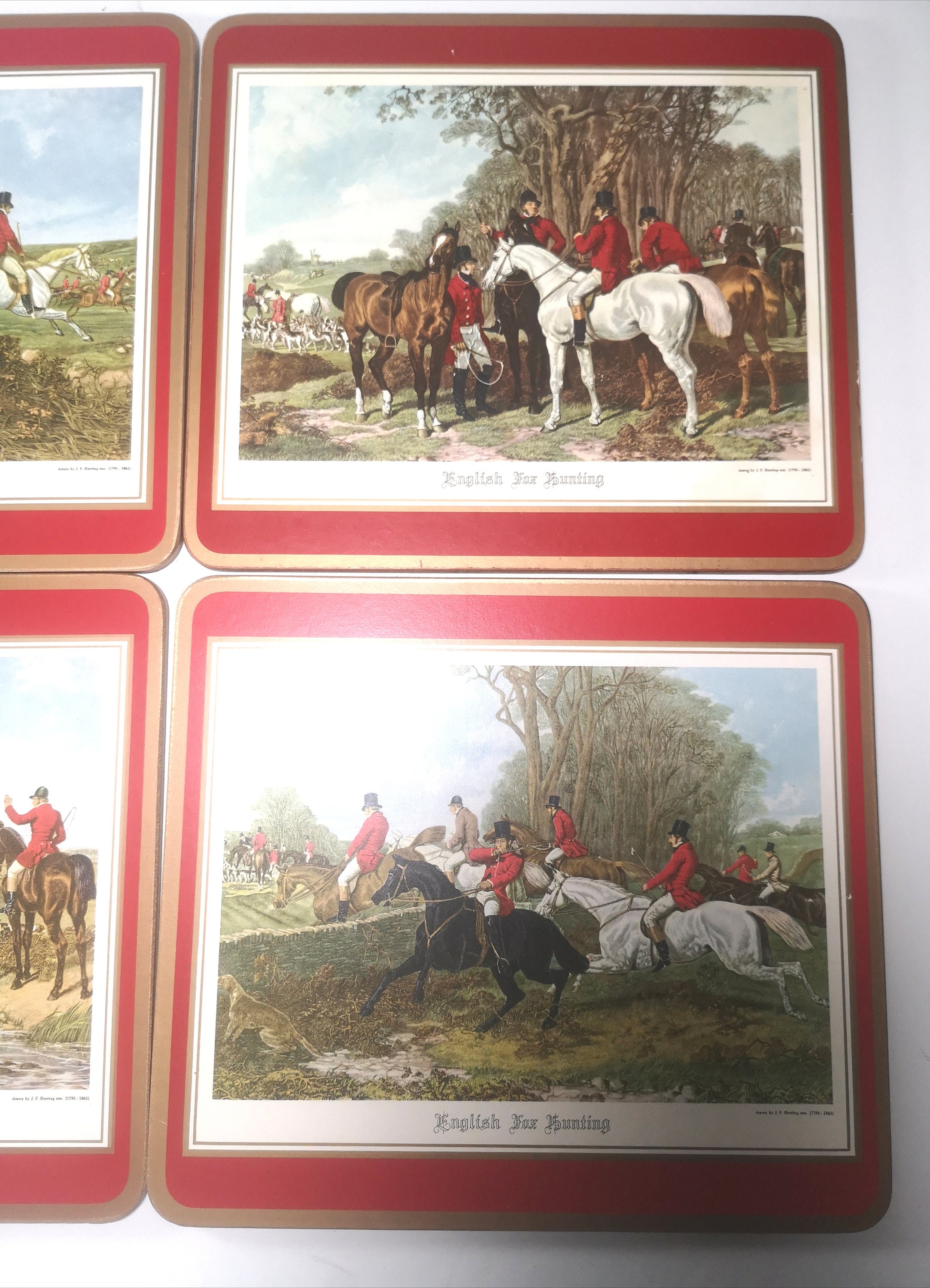 Vintage Pimpernel English Fox Hunting Scene Table Mats Set of 6 .J F ...