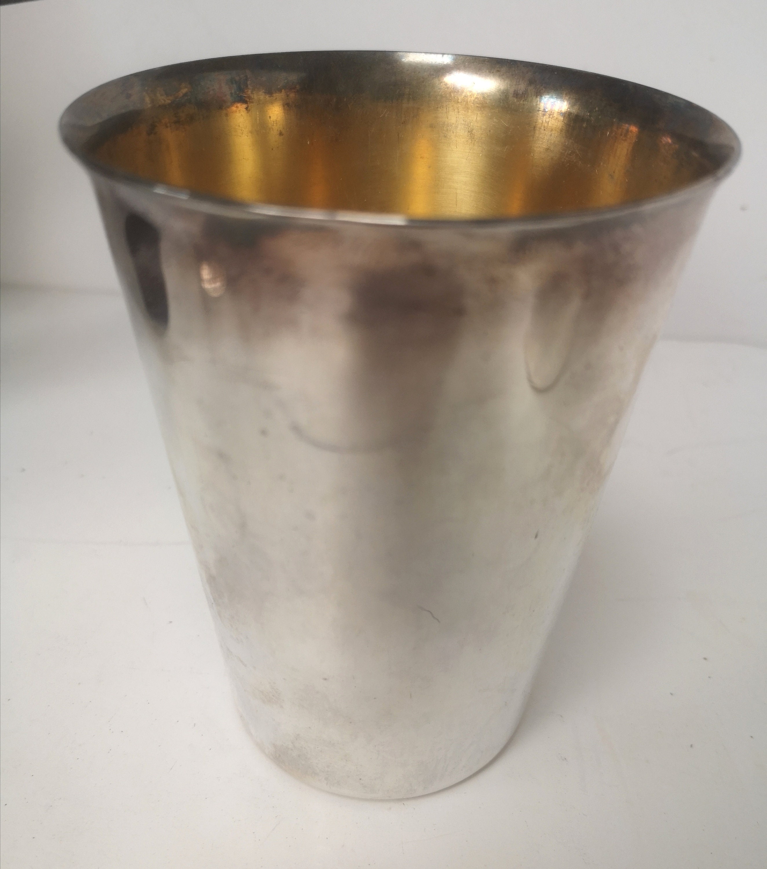 Antique Four Sheffield Plate Beakers and Glass Flask in Leather Case - Etsy