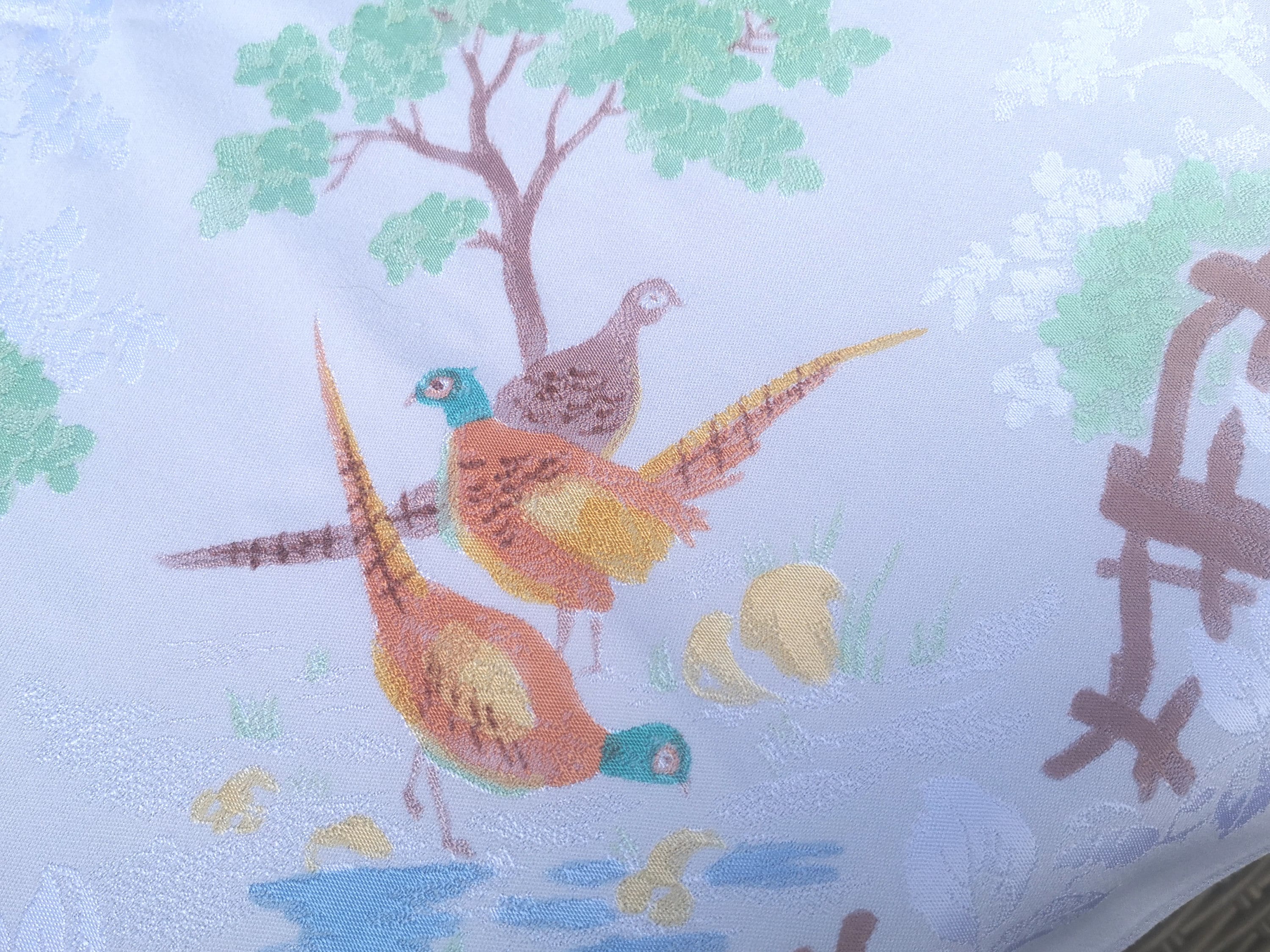 Vintage Quality Hand Painted Irish Double Damask Tablecloth Pheasants and Retrievers - Etsy