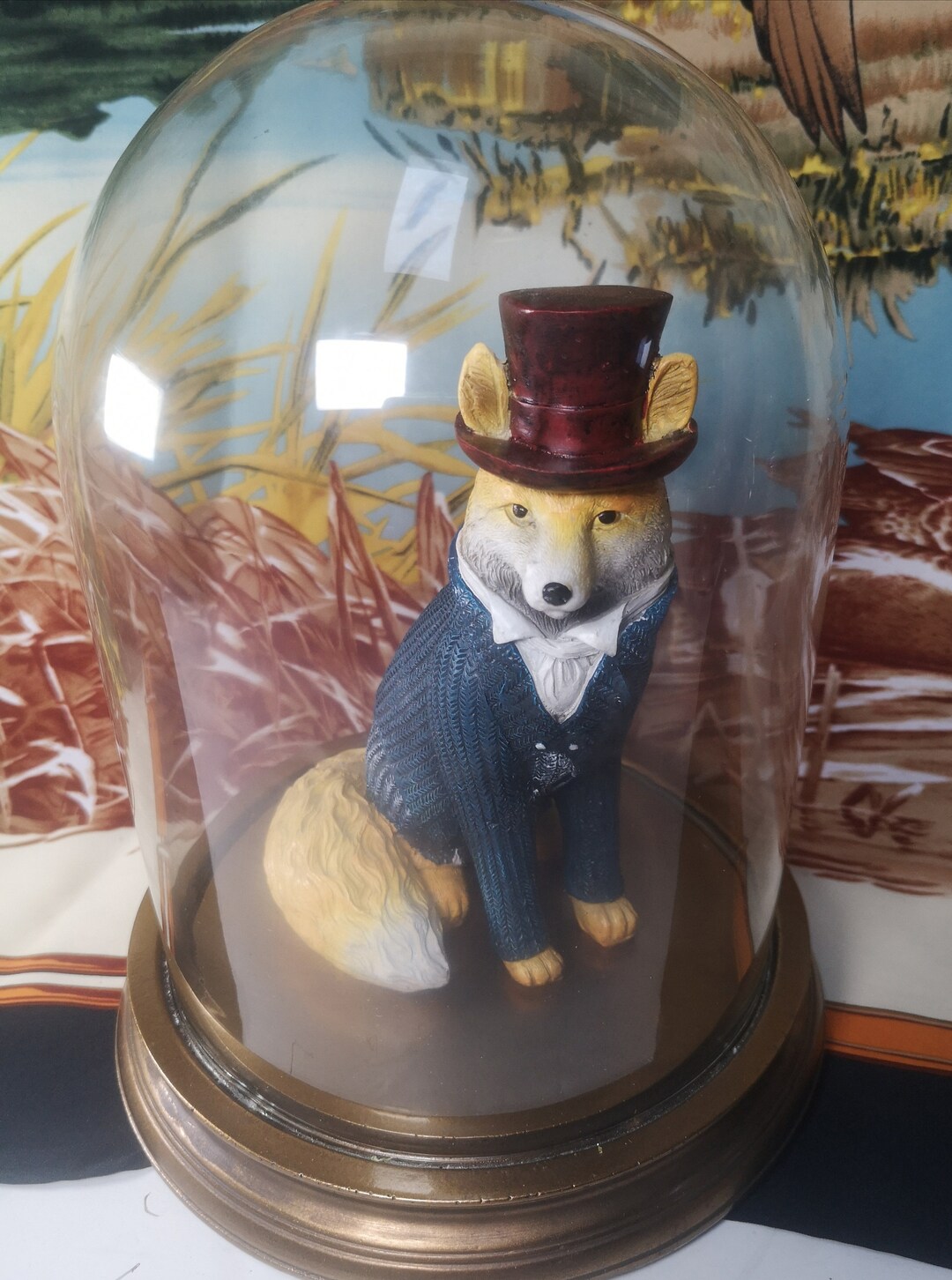 Unusual Anthropomorphic Fox in Glass Dome - Etsy