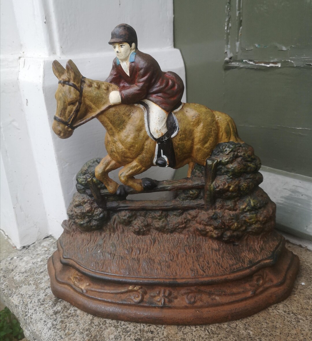 Vintage Heavy Metal Fox Huntsman and Hounds Doorstop - Etsy
