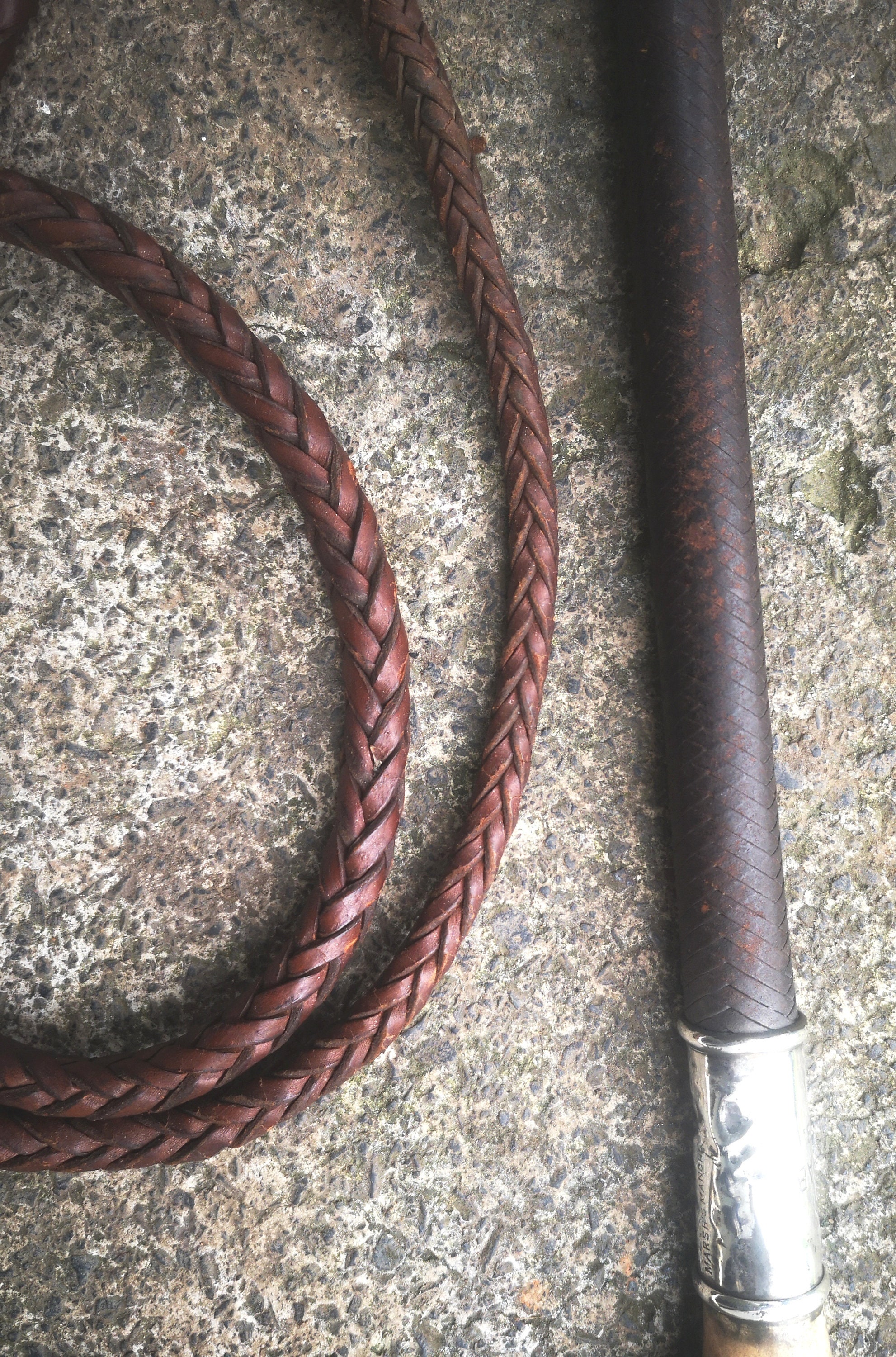 Swaine and Adeney Lady's Hunting Crop Plaited Leather With Lash Dated ...