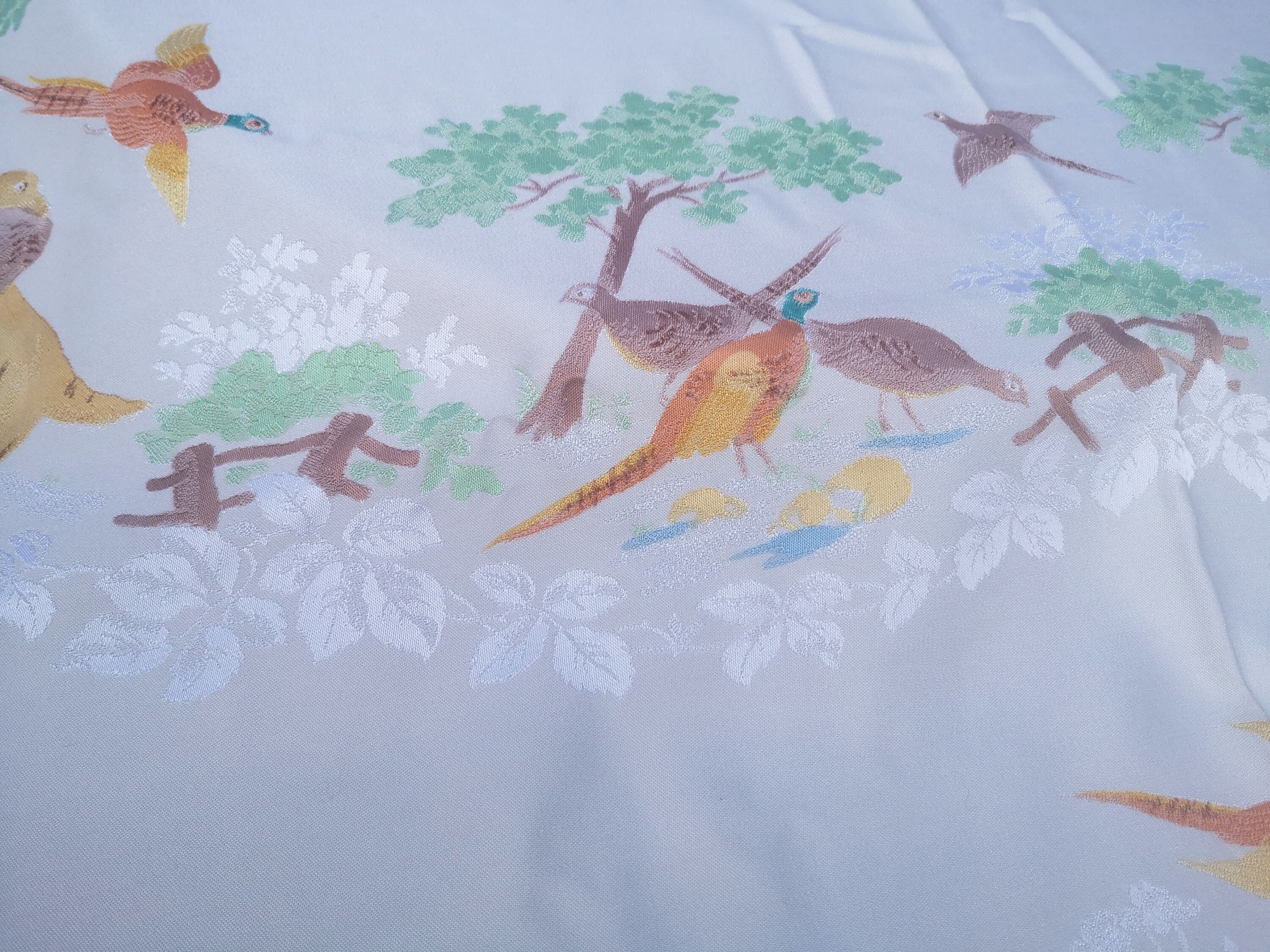 Vintage Quality Hand Painted Irish Double Damask Tablecloth Pheasants and Retrievers - Etsy