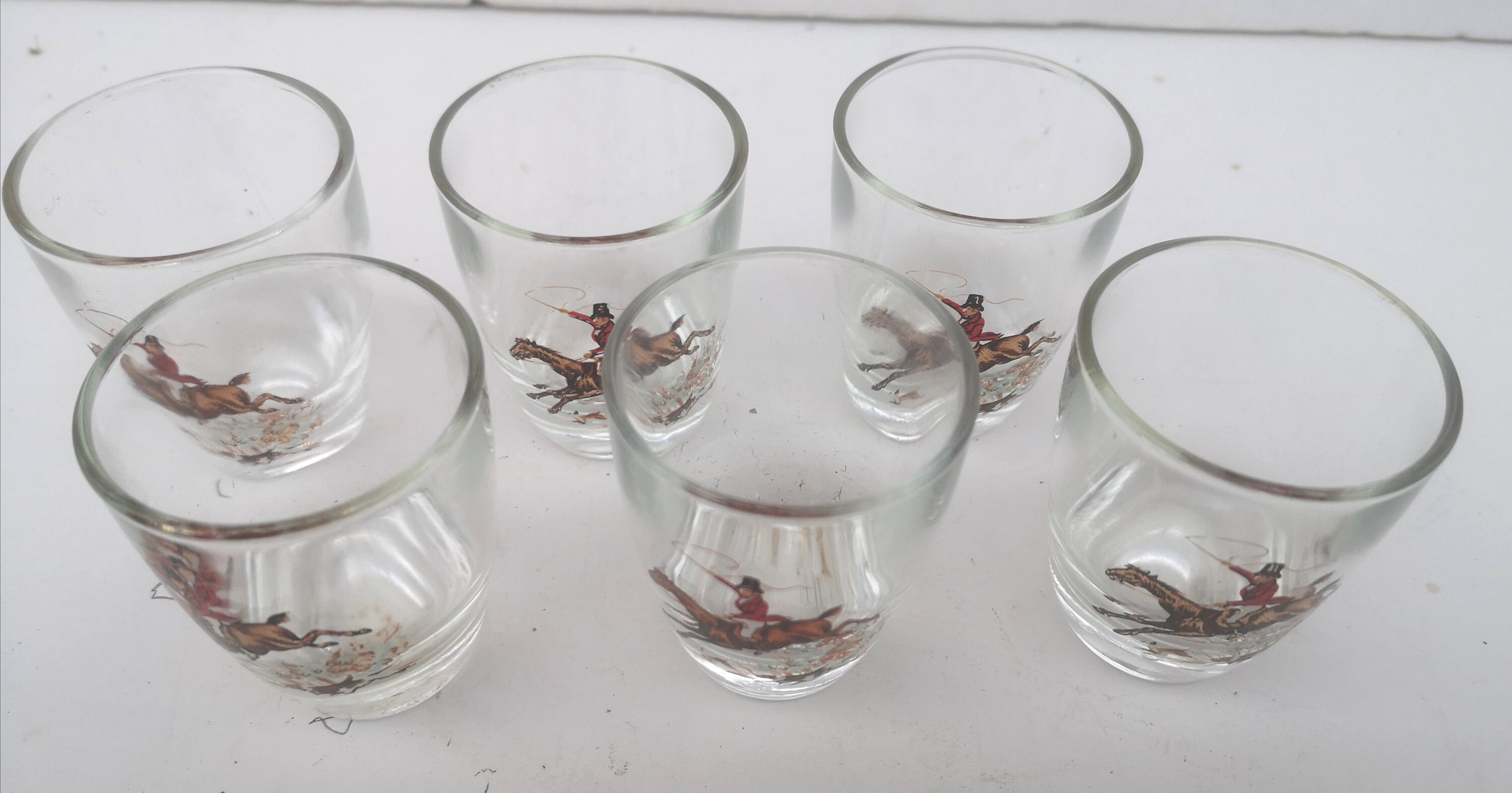 Vintage Set 6 Stirrup / Tot / Shot Glasses on Silver Plate - Etsy