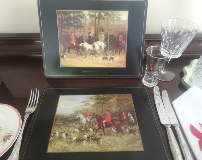 Vintage Pimpernel English Fox Hunting Scene Large Table Mats Set of 10 ...