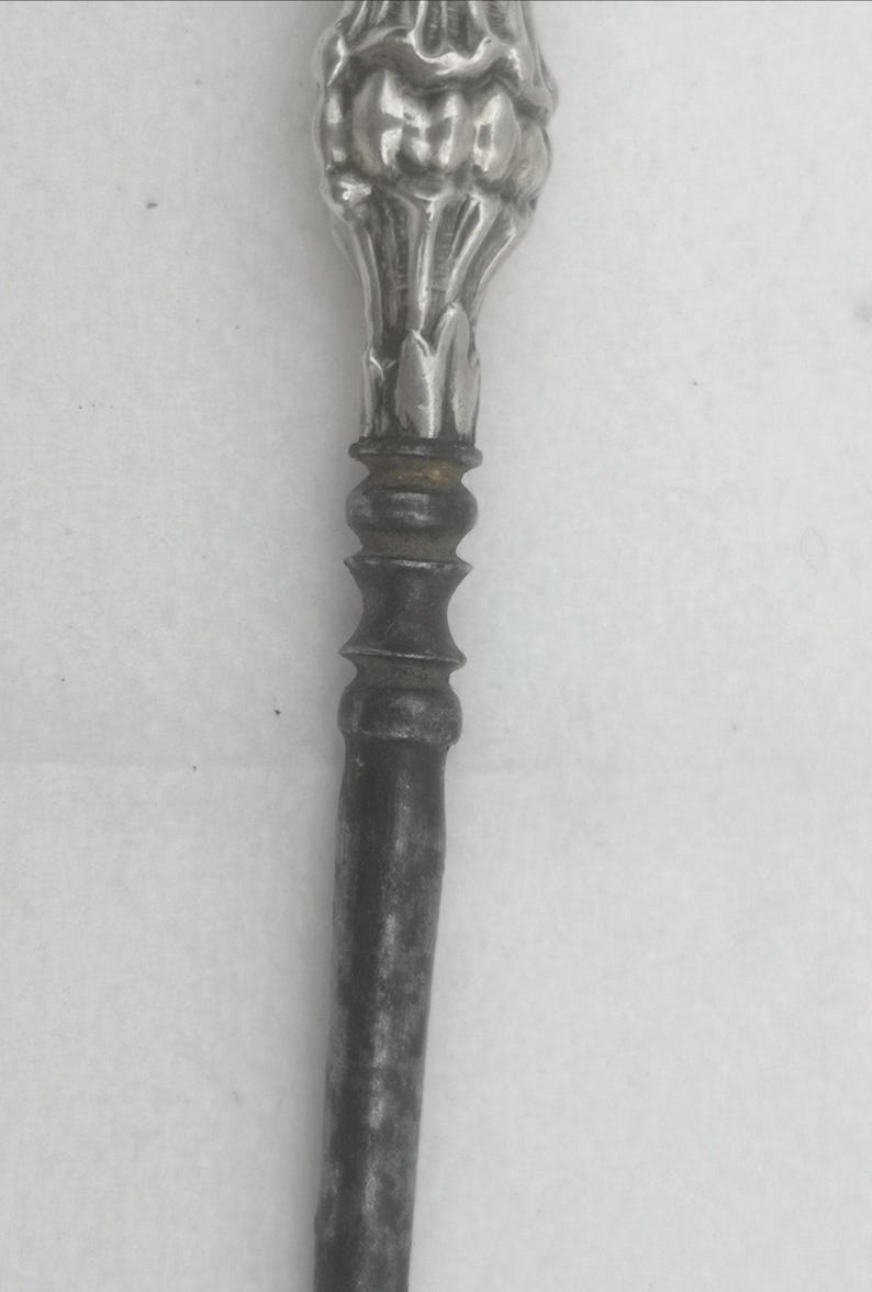 Late Victorian Button Hook With Elaborate Sterling Silver Handle Dated ...
