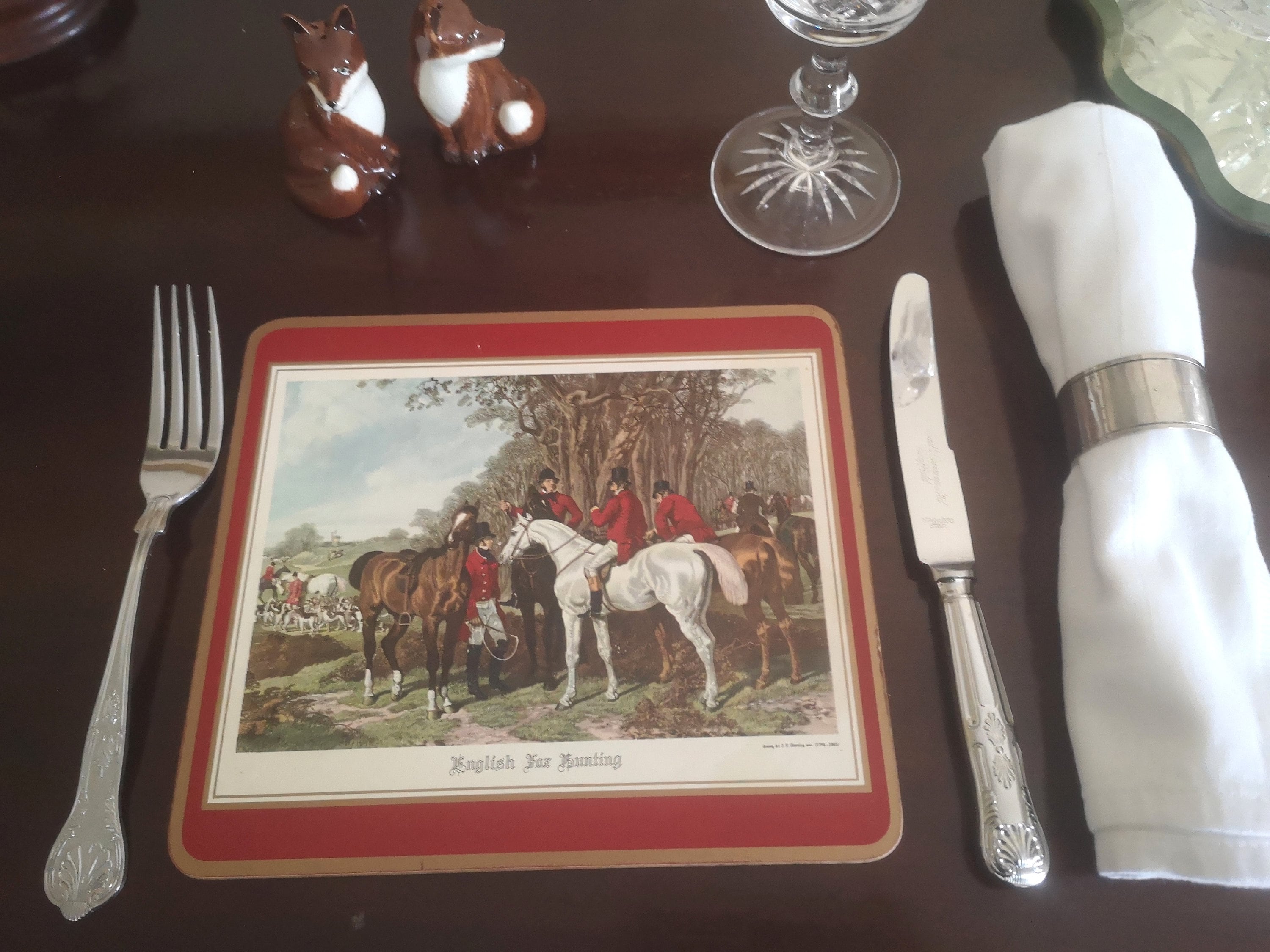 Vintage Pimpernel English Fox Hunting Scene Table Mats Set of 6 .J F ...