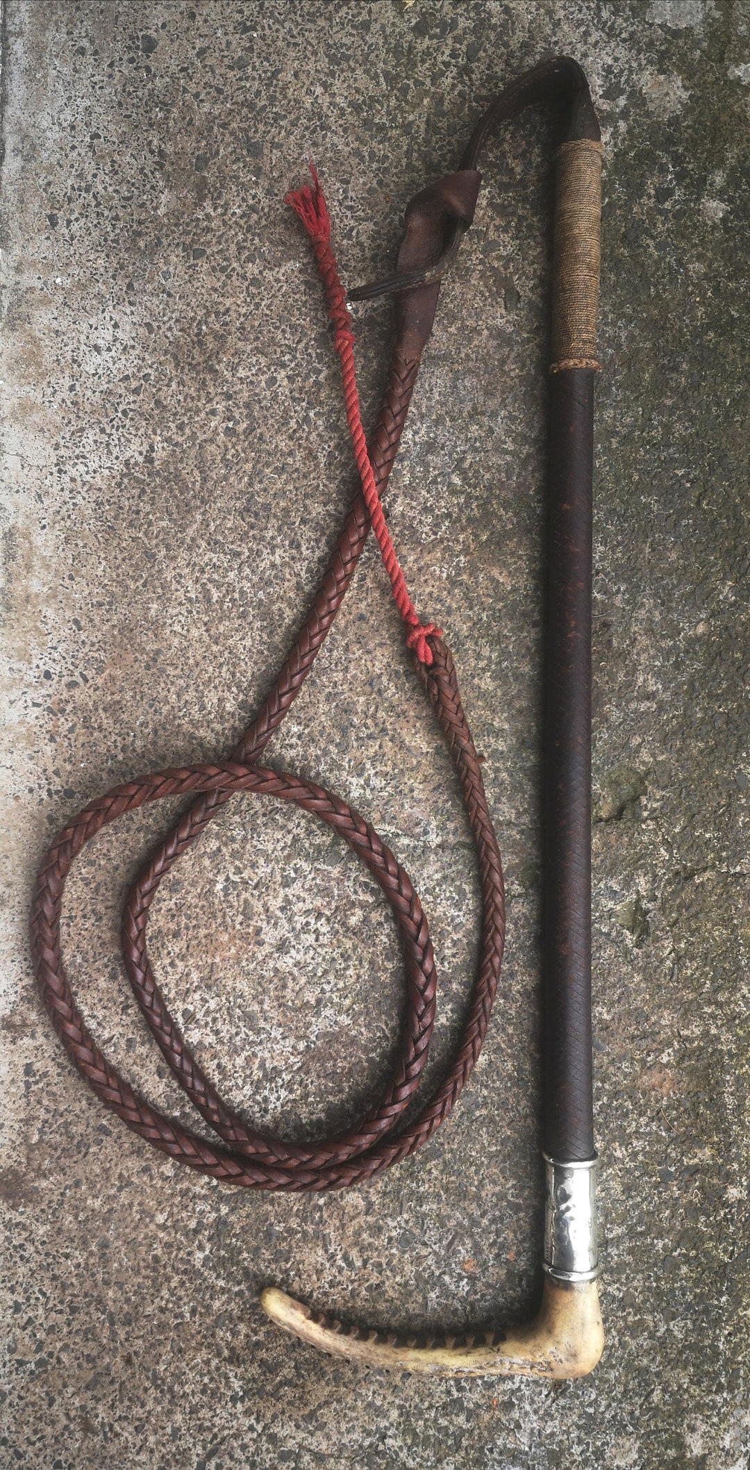 Swaine and Adeney Lady's Hunting Crop Plaited Leather With Lash Dated ...
