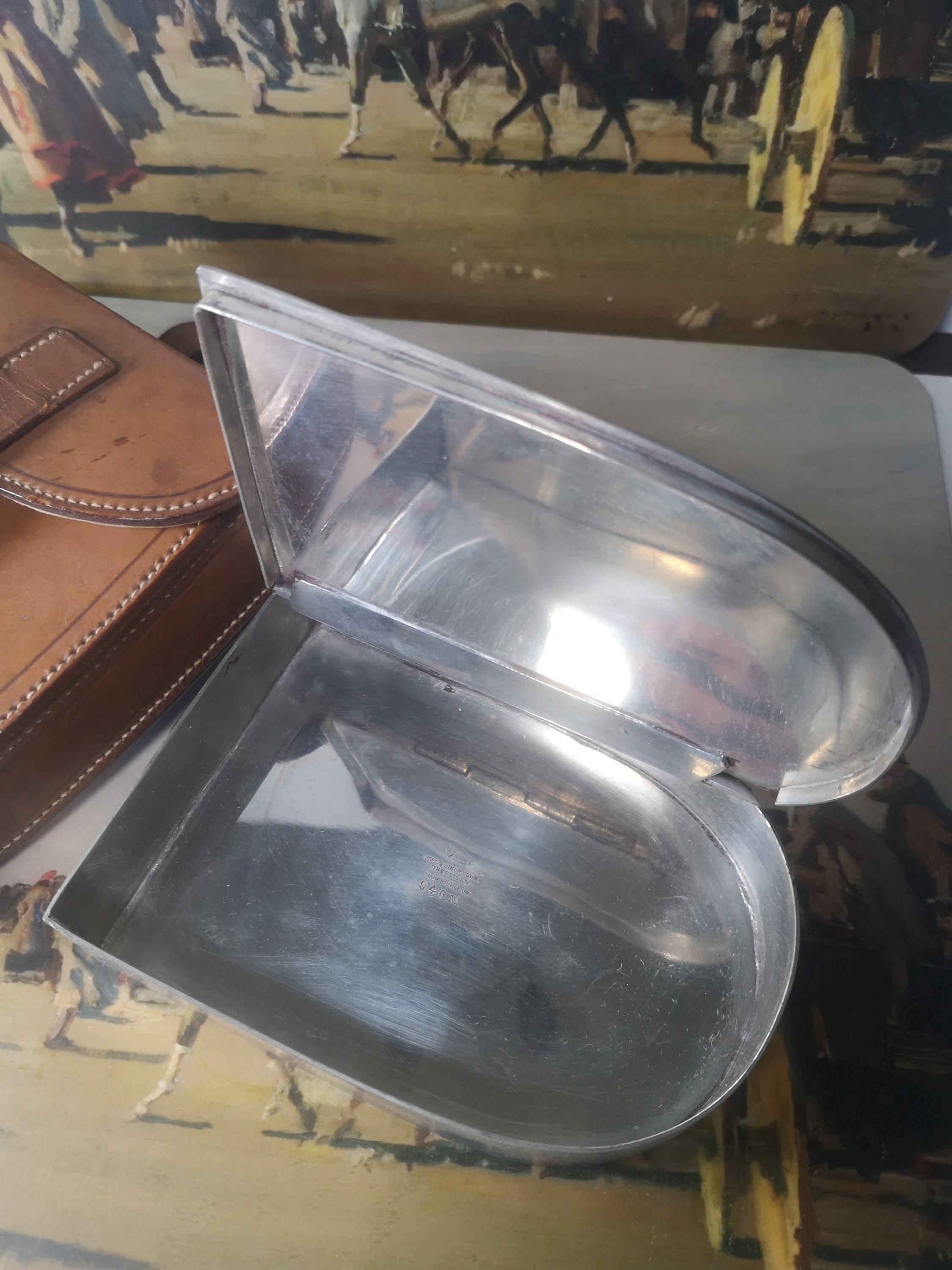 Antique James Dixon Sandwich Tin in Brown Leather Carrier - Etsy