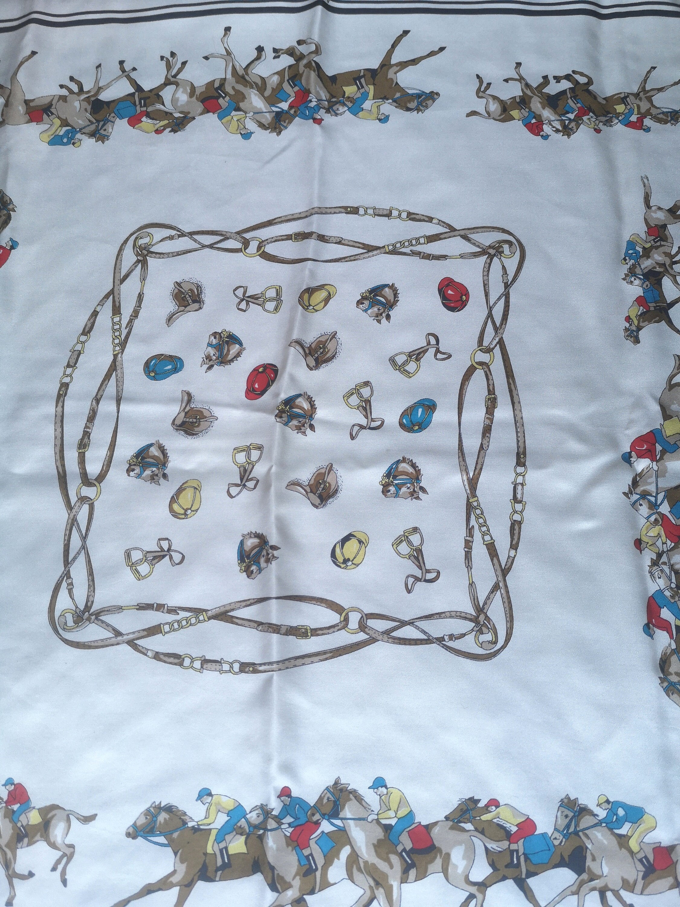 Pierre Charier Vintage Silk Square Scarf 30 Inches X 30 Inches Horse ...