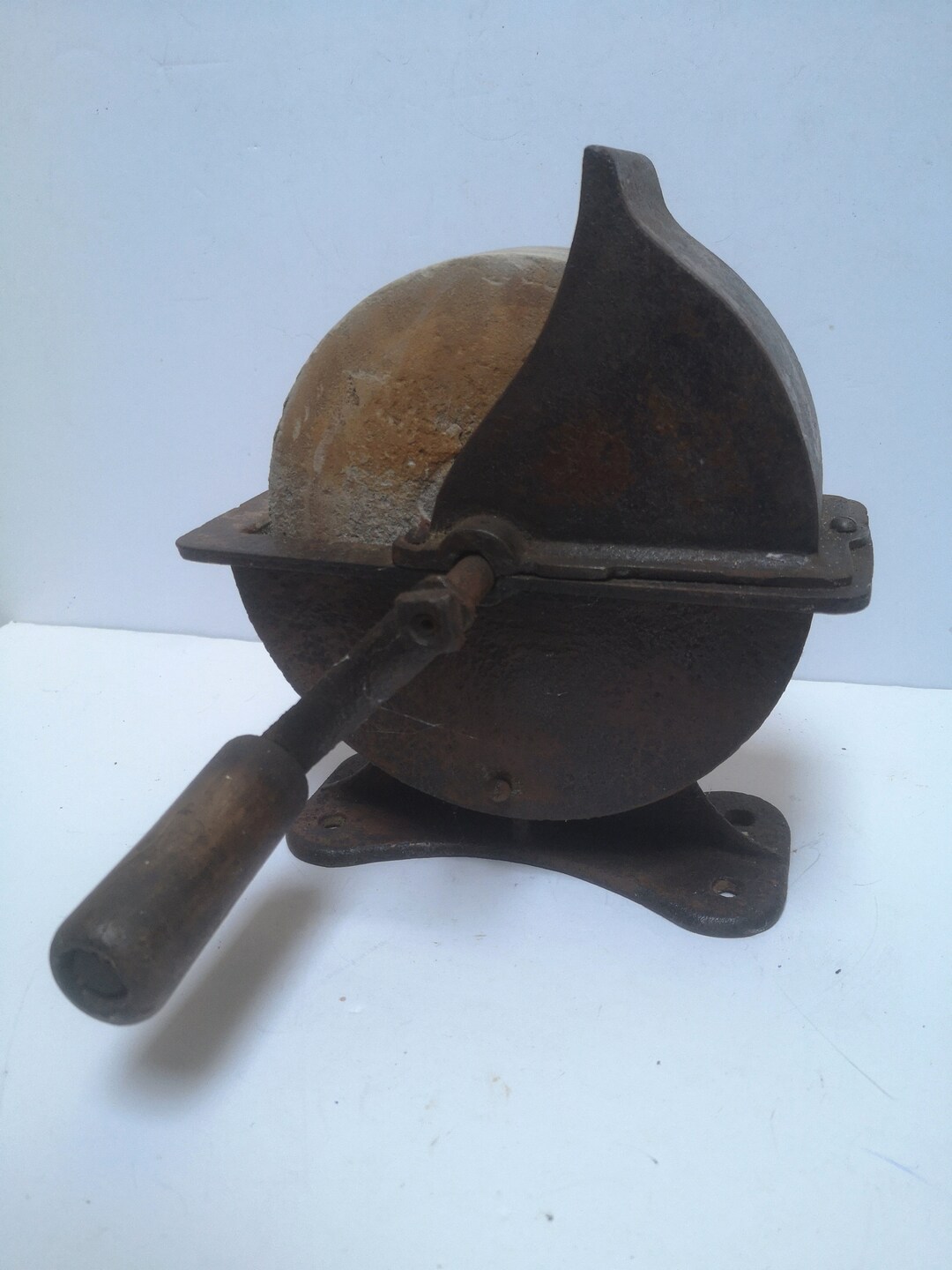 19th Century Whetstone Knife Sharpener With Turn Handle - Etsy